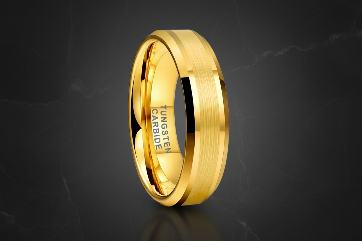 Gold Tungsten Rings | Classic & Durable Bands – RealTungsten